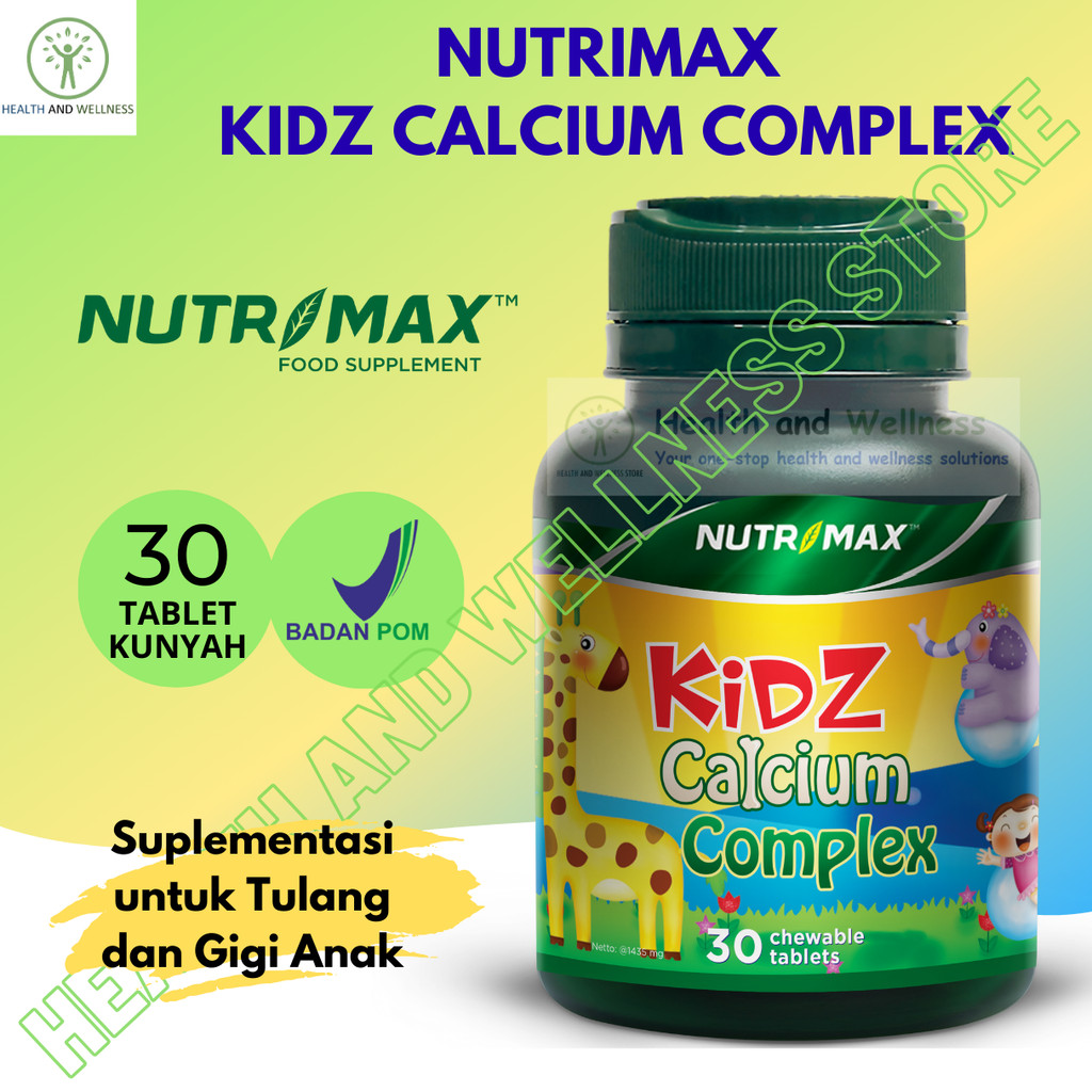Jual Nutrimax Kidz Calcium Complex Kids Kalsium Vitamin D 30 Tablet ...