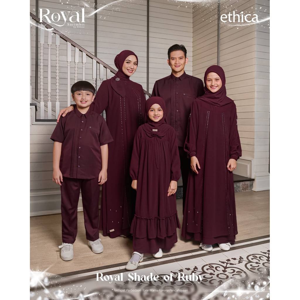 Jual Sarimbit Ethica Royal Shade of Ruby (Baju Couple Keluarga 2026 ...