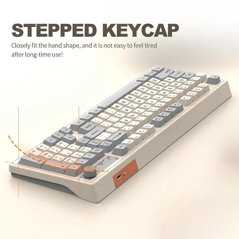 Jual Dual-Mode Wireless Keyboard and Mouse Set 2.4G Dual Bluetooth ...