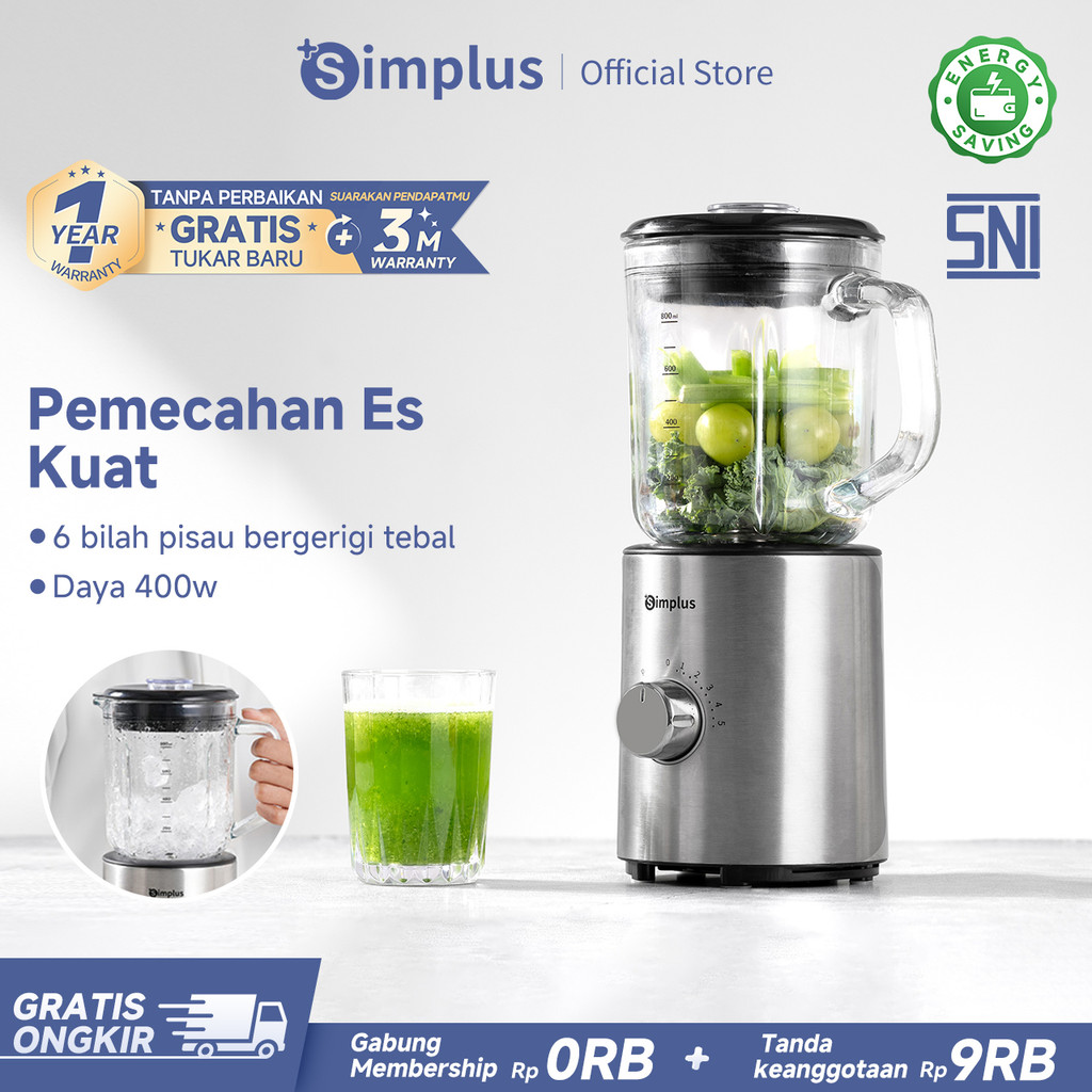 Jual Simplus Blender 400W Makanan 5 mode pengaturan multifungsi, 6 ...