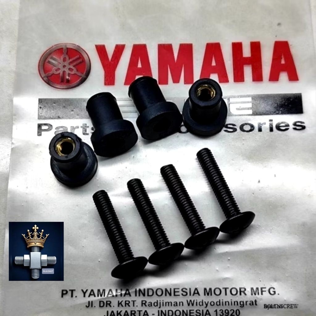Jual cod BAUT MUR RUBBER NUTS VISOR WINGSIL ORIGINAL YAMAHA NMAX AEROX ...
