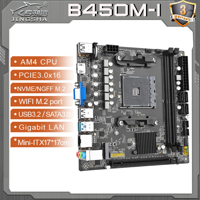 Jual B450 M-I mini ITX Motherboard AMD Processor Dual-annel DDR4 Memory ...