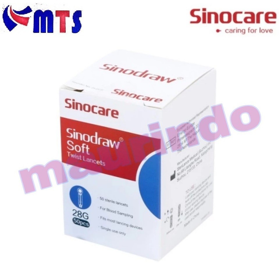 Jual Sinocare Sinodraw Soft Jarum Blood Lancets 28G box 50pcs | Shopee ...