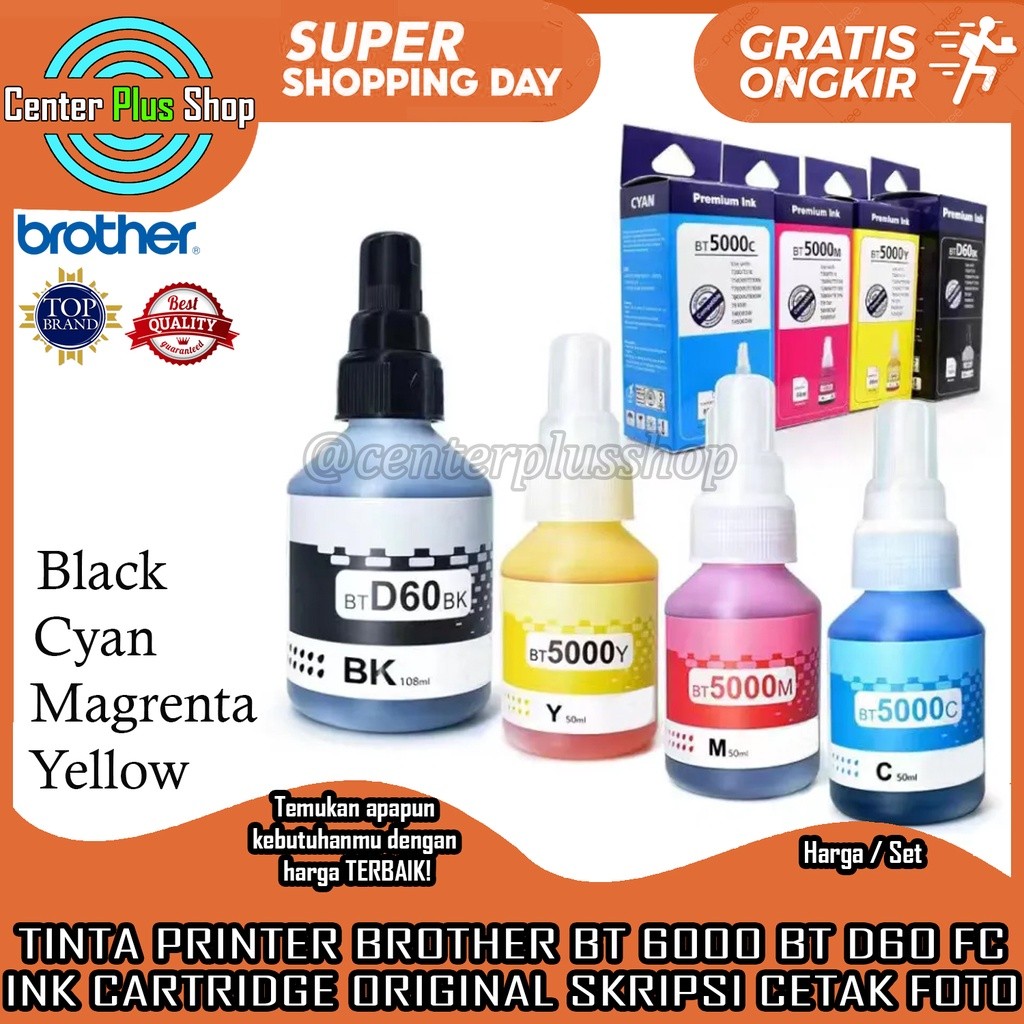 Jual Tinta Brother Btd60bk Bt5000 Original Ori Refill Ink Printer Dcp ...