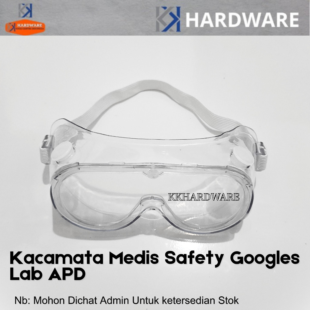 Jual Kacamata Medis Lab Goggles APD Bening Pelindung Mata Lab Chemical ...