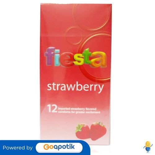 Jual Fiesta Kondom Strawberry Box 12 Pcs | Shopee Indonesia