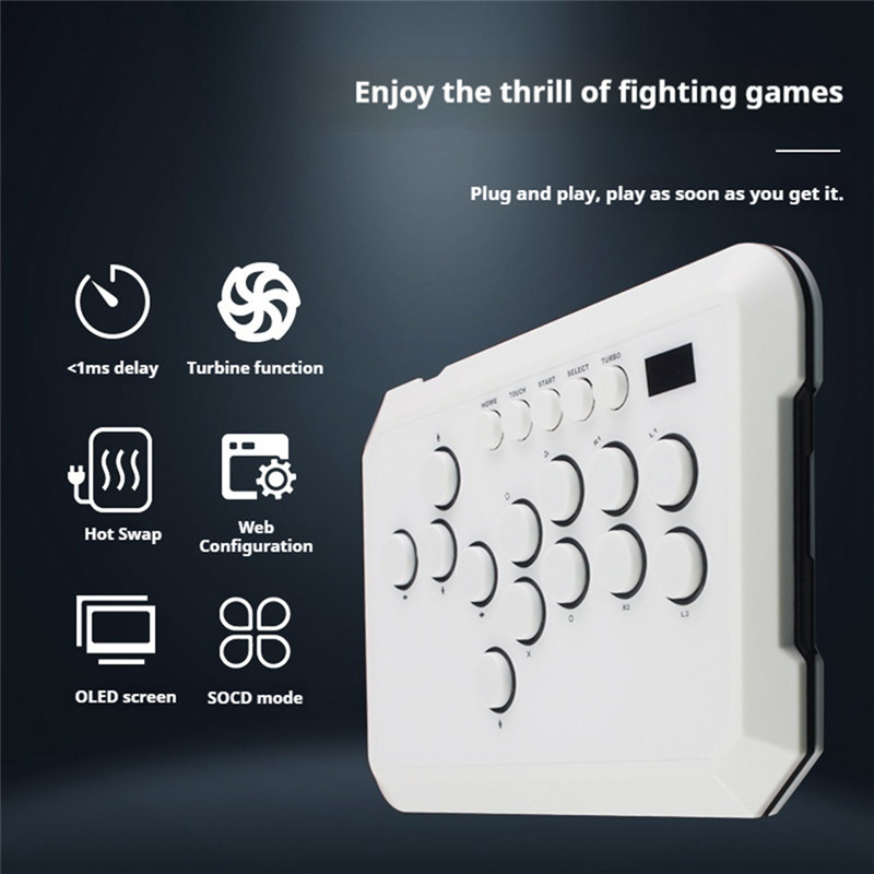 Jual B63B-A50 Hitbox Controller Gaming Keyboard RGB Light Arcade Joystick Controller For PS4 ...