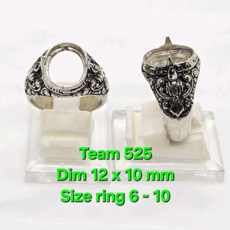 Jual Ring emban cakar bali dim 12x10 / ring alpaka super 525 / cincin ...