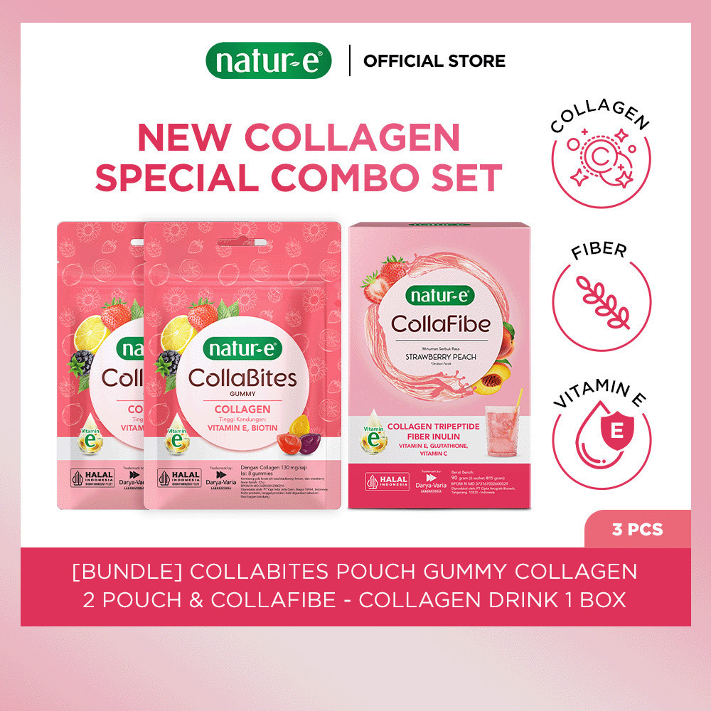 Jual Natur-E Paket CollaFibe - Collagen Drink 1 Box & Natur-E ...