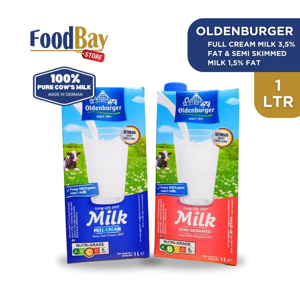 Jual Susu / Milk Oldenburger UHT long-life 1 Liter / 1000 ml (Full ...
