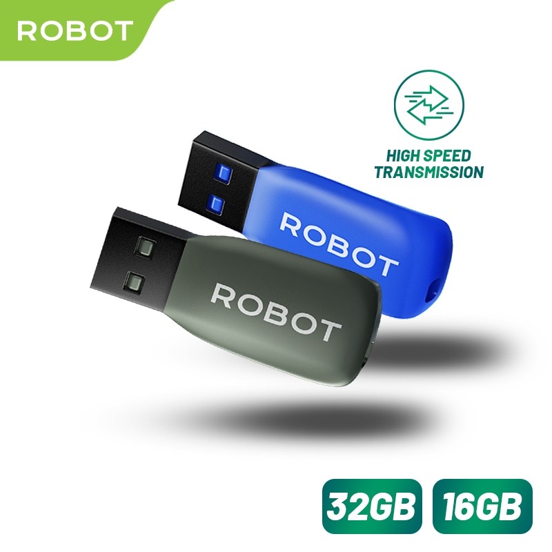 Jual ROBOT Flashdisk USB High Speed 16GB/32GB Flash Drive All Metal ...