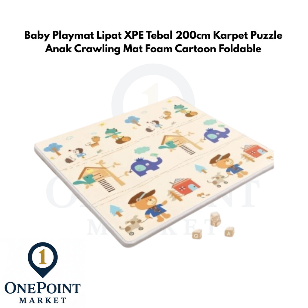 Jual Baby Playmat Lipat XPE Tebal 200cm Karpet Puzzle Anak Crawling Mat ...