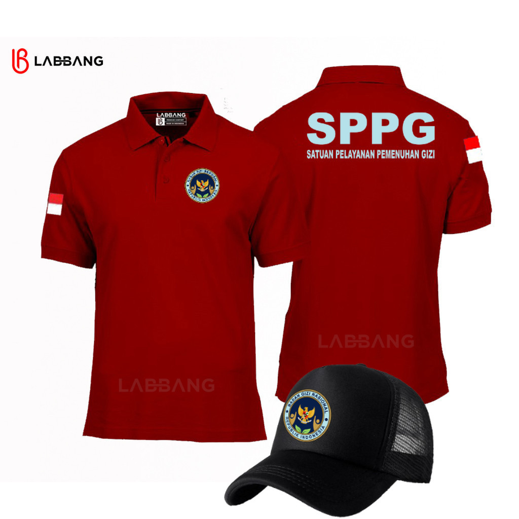 Jual FREE TOPI..! Polo Shirt DB SPPG LOGO BIRU BGN Badan Gizi Nasional ...