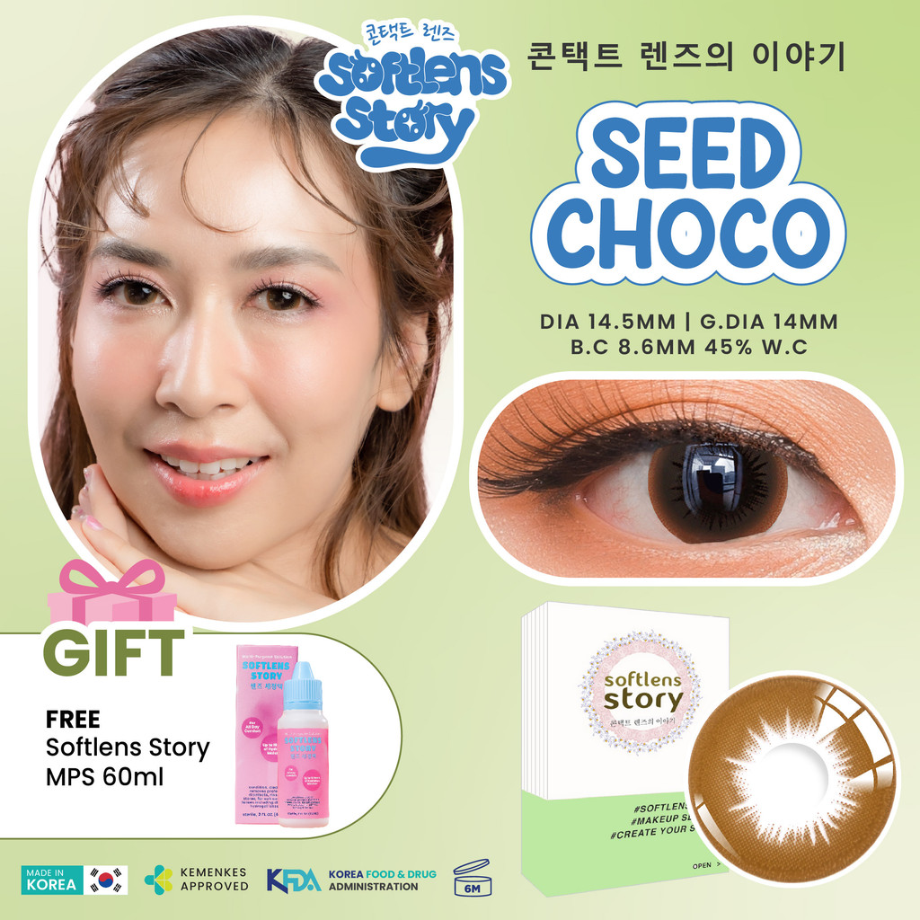 Jual [KOREAN LADYNAYOAN APPROVED] BUY 1 GET 3 Softlens Story Seed Choco ...
