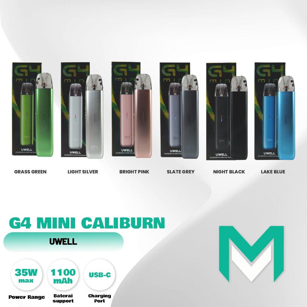 Jual Pod Vape Vapor Caliburn G4 Mini Pod Kit 35W 1100mAh Authentic By ...