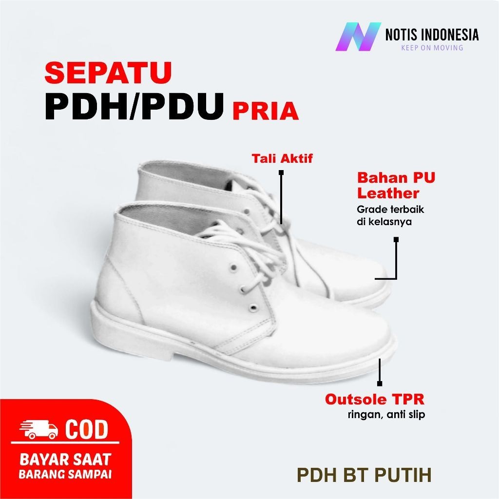 Jual SEPATU PDH PUTIH PDU DOFF TALI SEPATU PDU UPACARA CAMAT PELANTIKAN ...