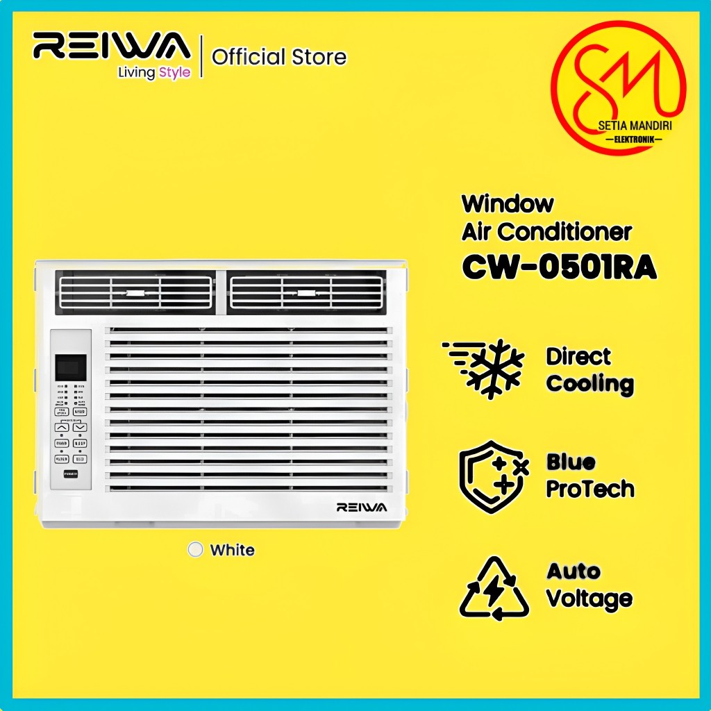 Jual NEW AC WINDOW PORTABLE REIWA CW-0501RA Air Conditioner 0.5 1 PK AC ...