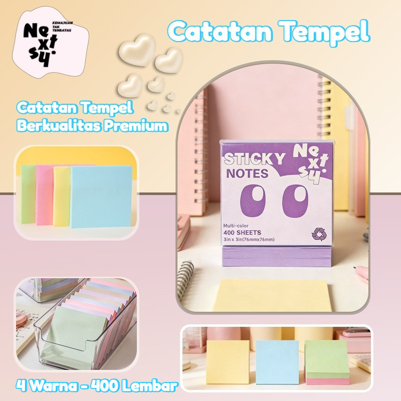 Jual [READY] Nextsy Sticky Notes Catatan Tempel 400 Lembar Desain ...