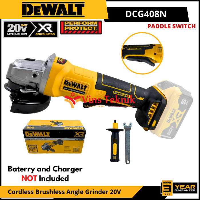 Jual DEWALT DCG408N Mesin Gerinda Baterai Cordless Brushless Angle ...