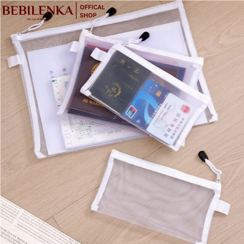 Jual Tas Dokumen , Map File Transparant Resleting , Map Jaring Kantor ...