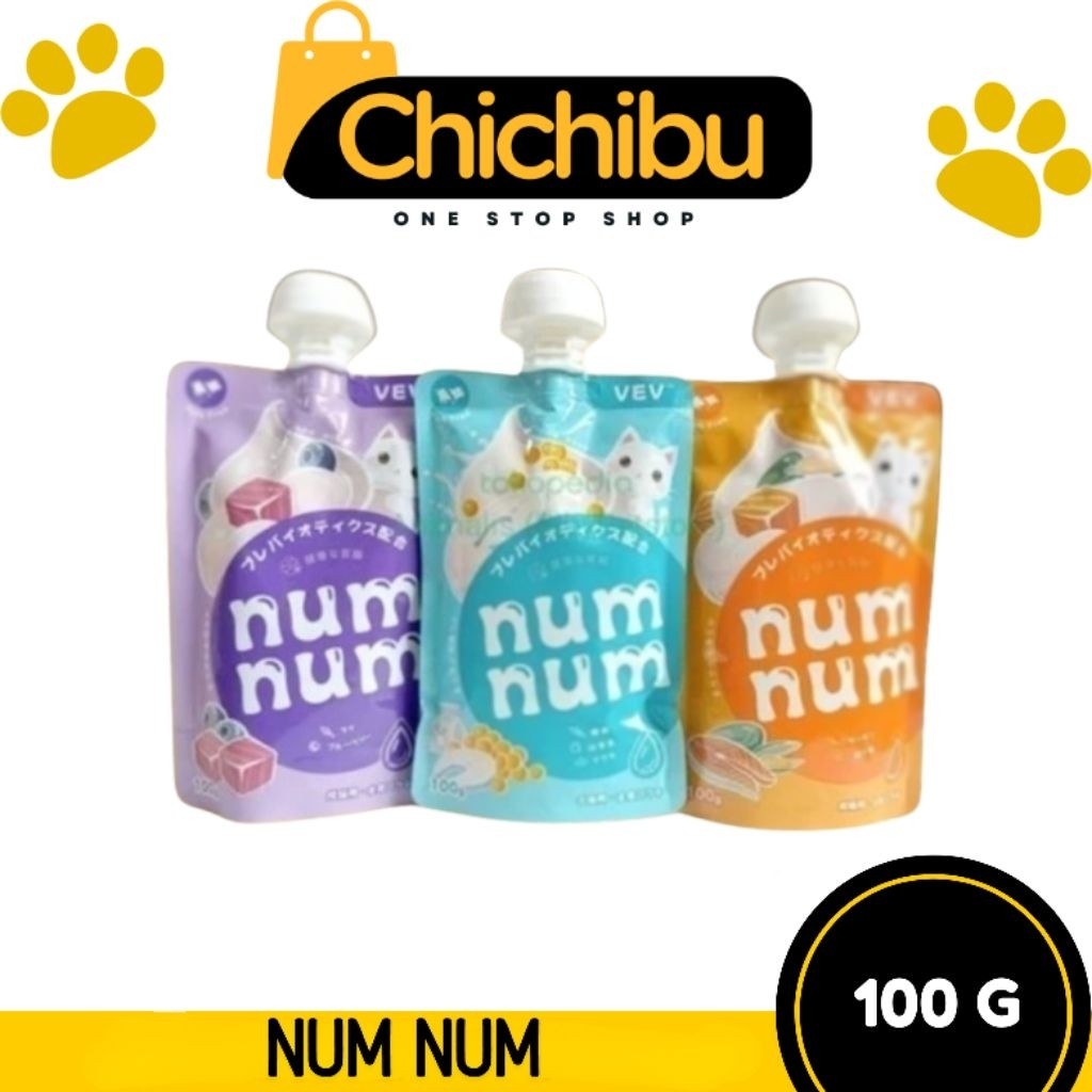 Jual Num Num Cat Snack 100 G - Makanan Kucing Basah | Shopee Indonesia