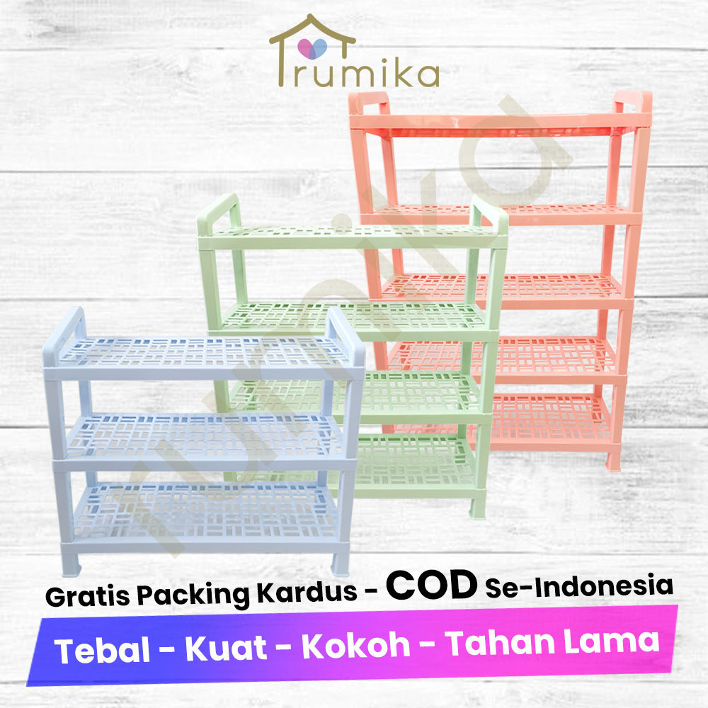 Jual SMG Rak Plastik / Rak Sepatu Warna Calista Cosmic Susun 3, Susun 4 ...