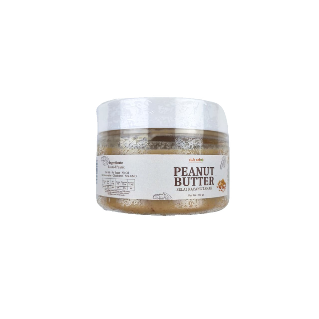 Jual Peanut Butter 250gr Club Sehat – Selai Kacang Alami, Tanpa Gula ...