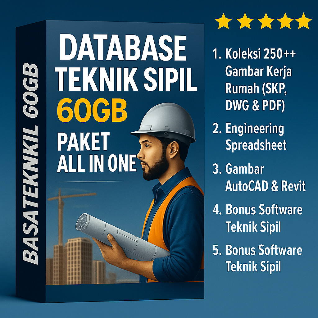 Jual Database Teknik Sipil Premium 60 GB Lengkap AutoCAD + RAB + Revit ...