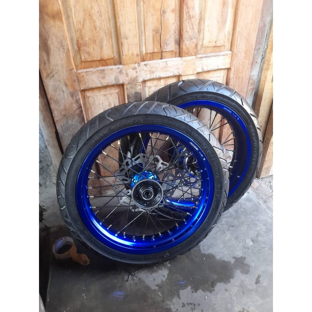 Jual paket wheelset supermoto wr 155 ring 17 roda set sumo yamaha wr155 ...