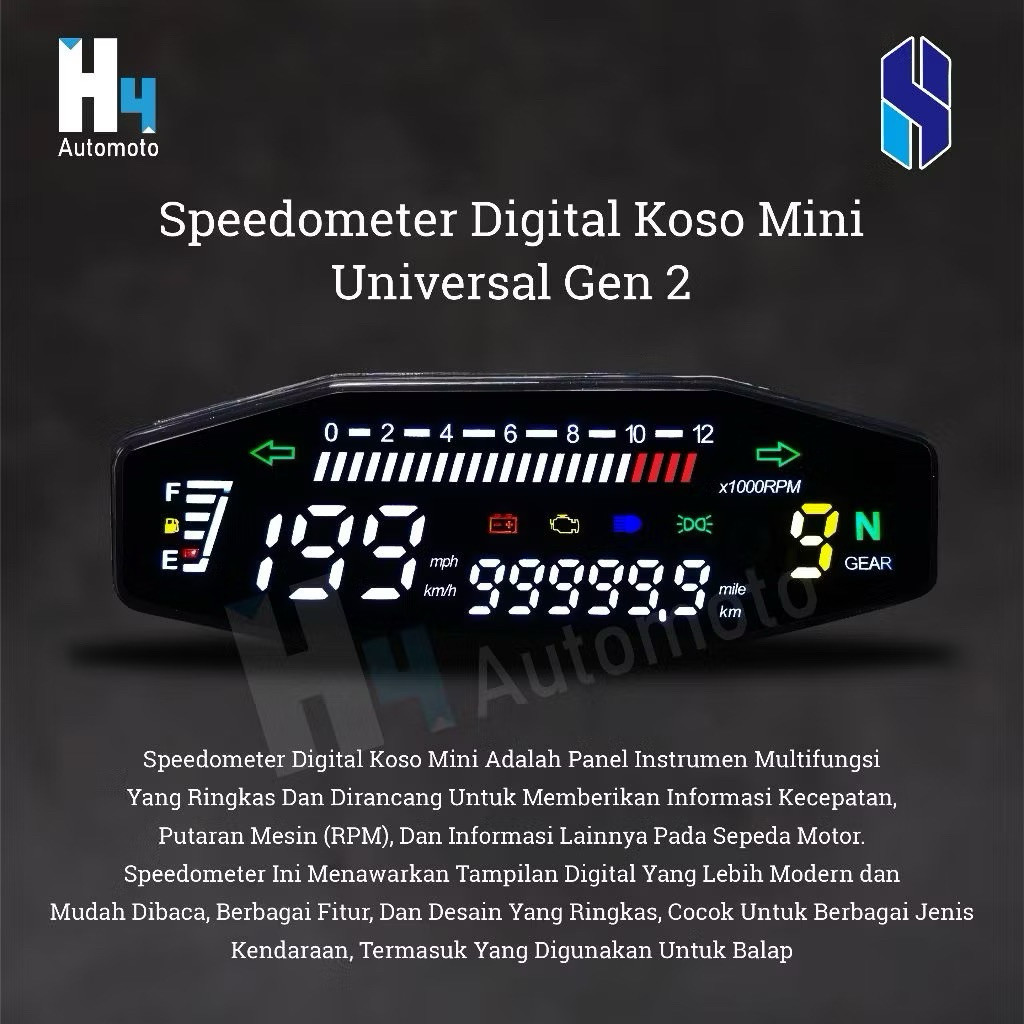 Jual New Speedometer Digital Koso Mini Speedometer KTM SX KTM XC KTM ...