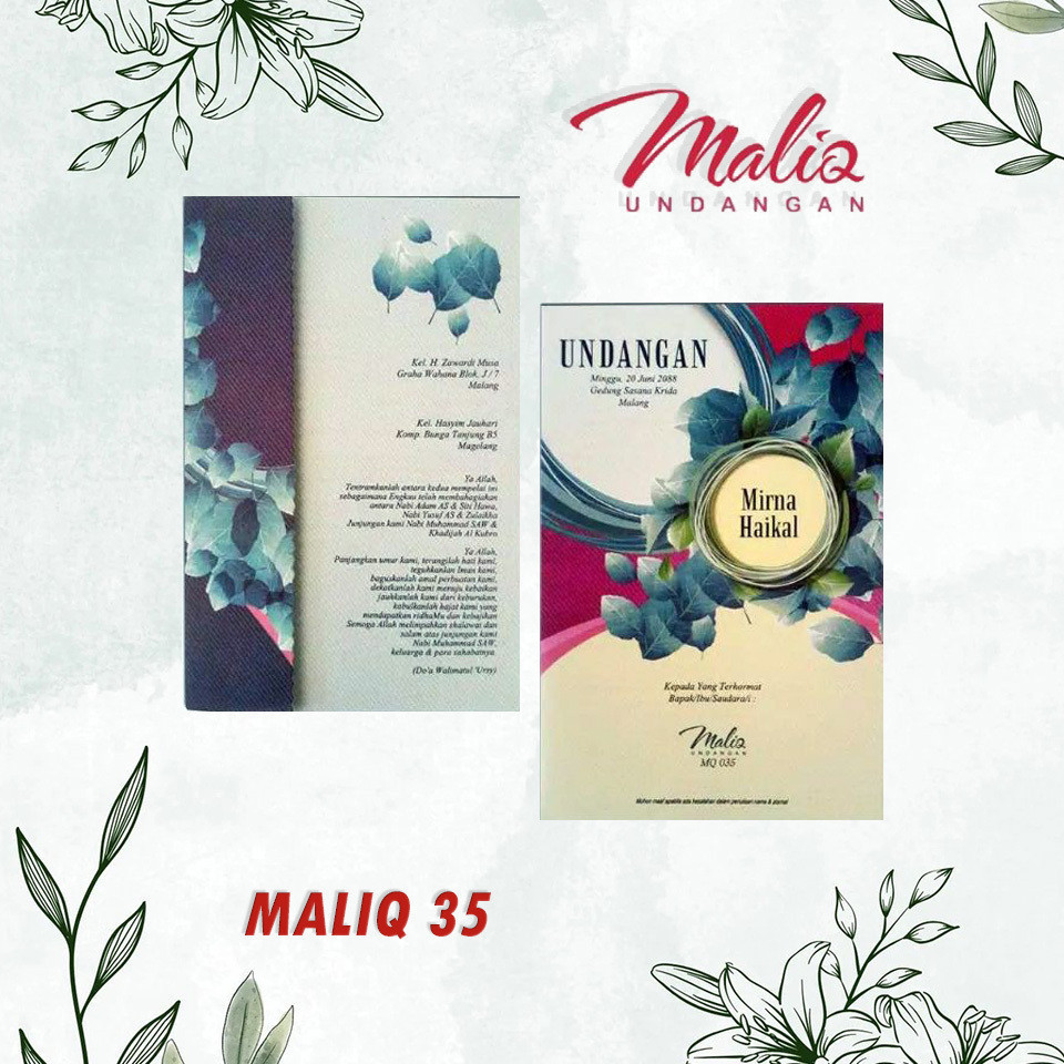 Jual Blangko Undangan MALIQ Kode MQ 35 Invitation | Shopee Indonesia