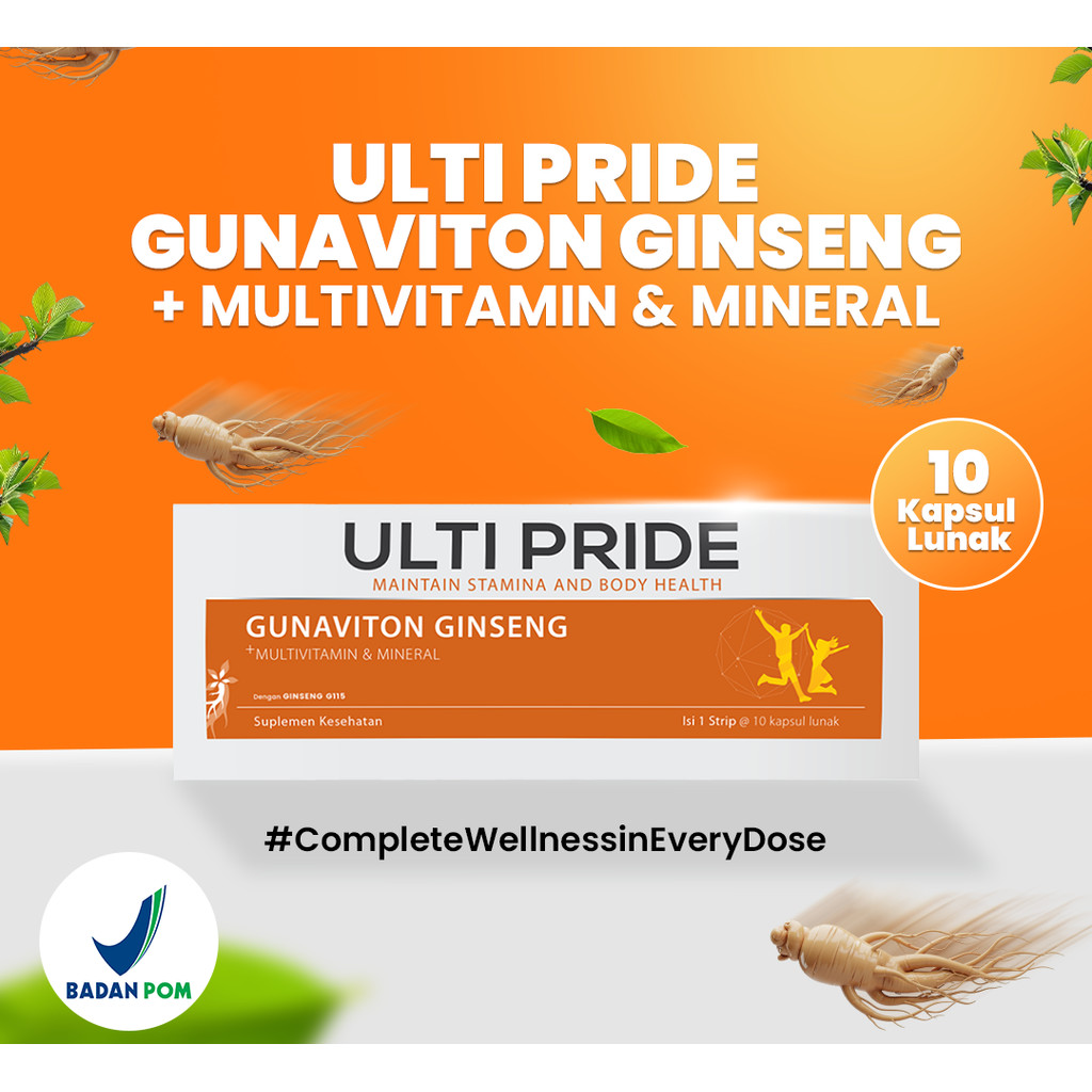 Jual ULTI PRIDE GUNAVITON GINSENG + MULTIVITAMIN & MINERAL SUPLEMEN ...