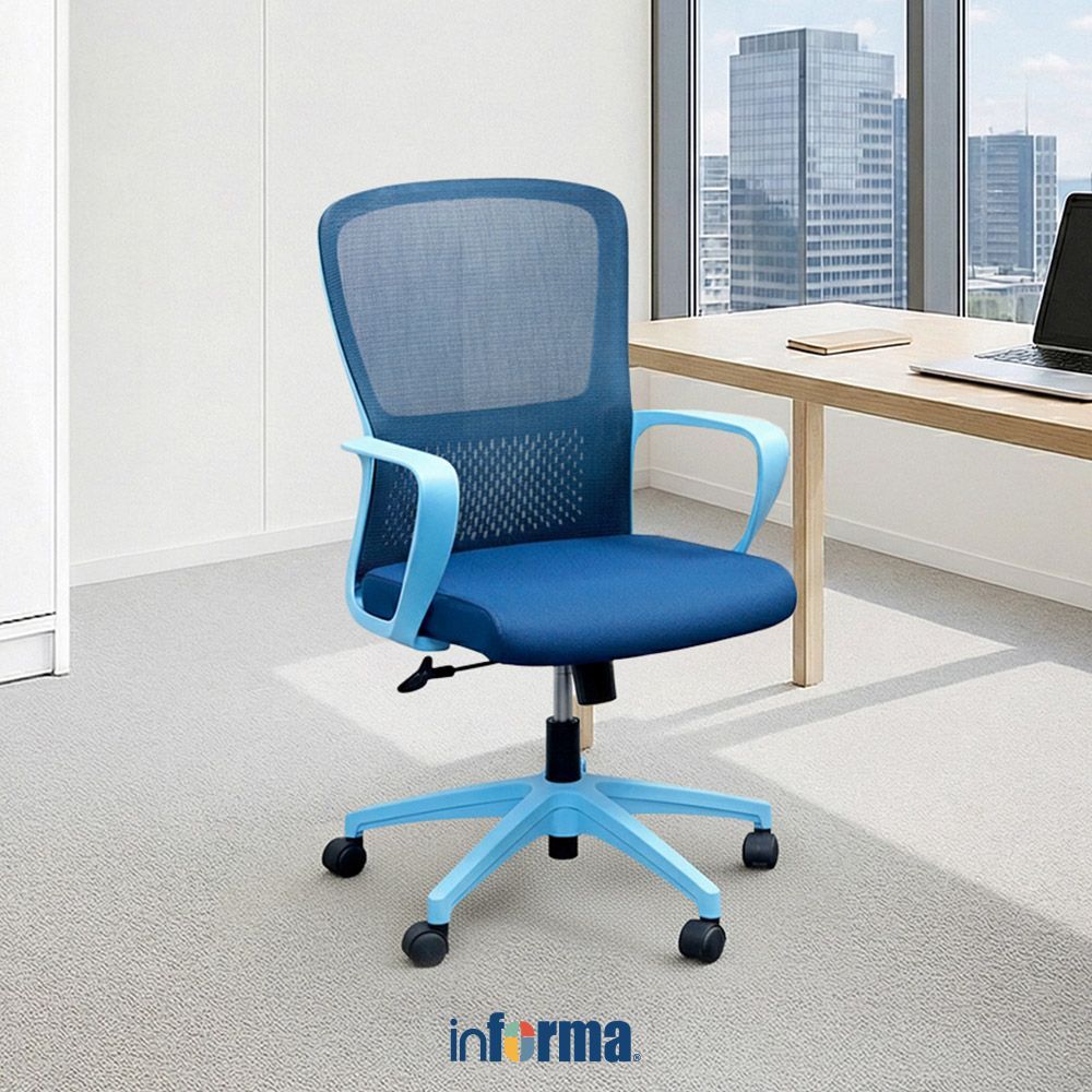 Jual Informa G Spencer Kursi Kantor Sandaran Rendah - Biru Tempat Kerja ...