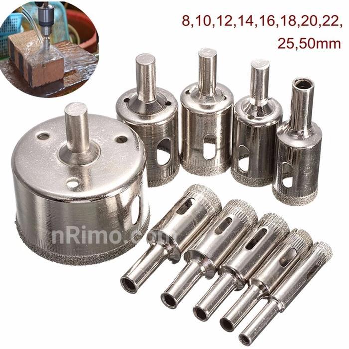 Jual Mata Bor Set Intan Diamond Holesaw Keramik Kaca Batu Granit Drill ...