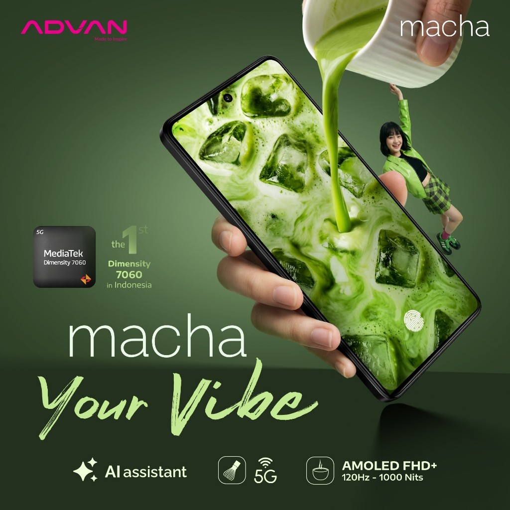 Jual ADVAN Smartphone Macha 5G | Dimensity 7060 | AMOLED 6.67 Inch ...