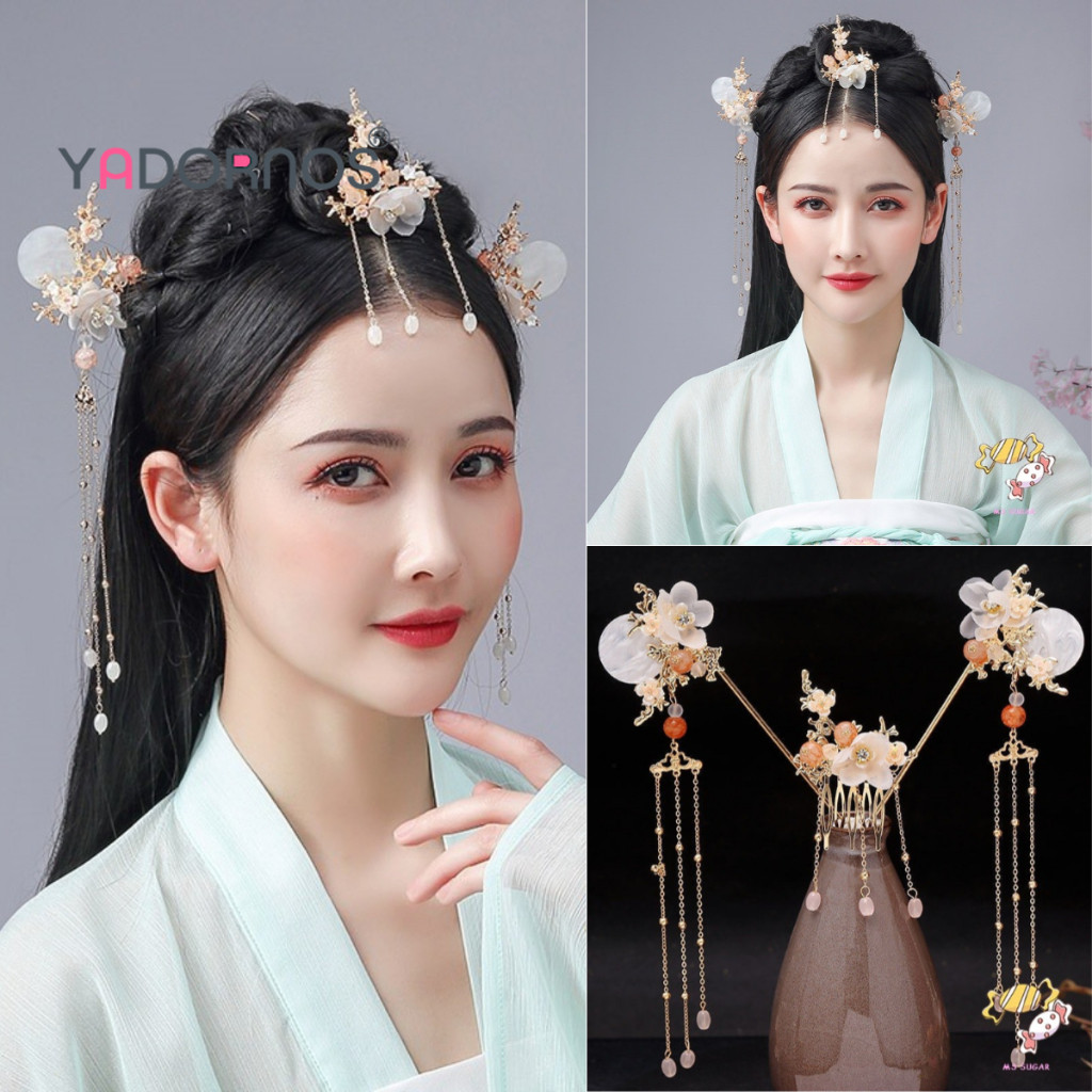 Jual YADORNOS Set Sisir Rambut Jepit Rambut Gaya Klasik Elegan Aksesori ...