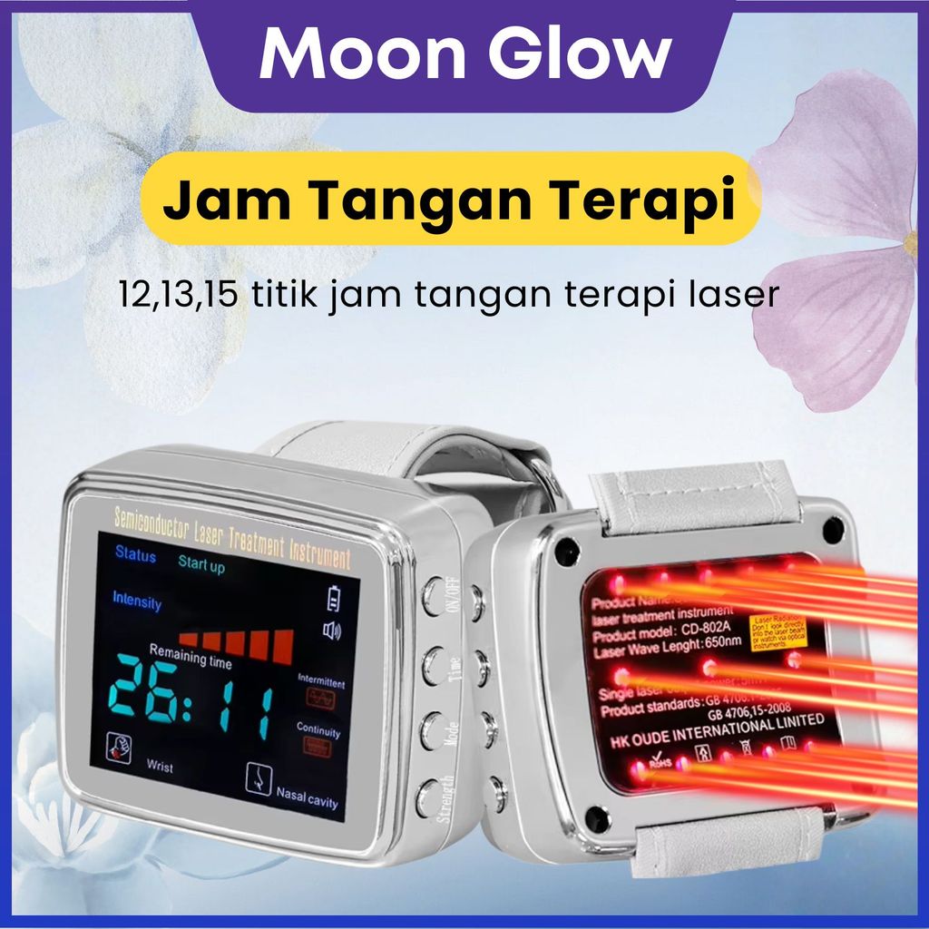 Jual Moon Glow [ GARANSI 1 TAHUN ] Jam tangan Terapi laser 12/13/15 ...