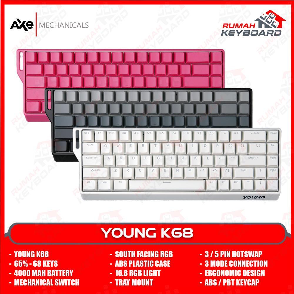 Jual YOUNG K68 - 65% - 3 Mode - RGB - South Facing - 5 PIN Hotswap ...