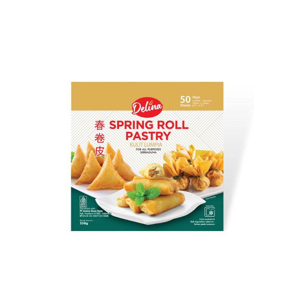 Jual Delina Spring Roll Pastry Kulit Lumpia isi 50 Lembar 250gr ...