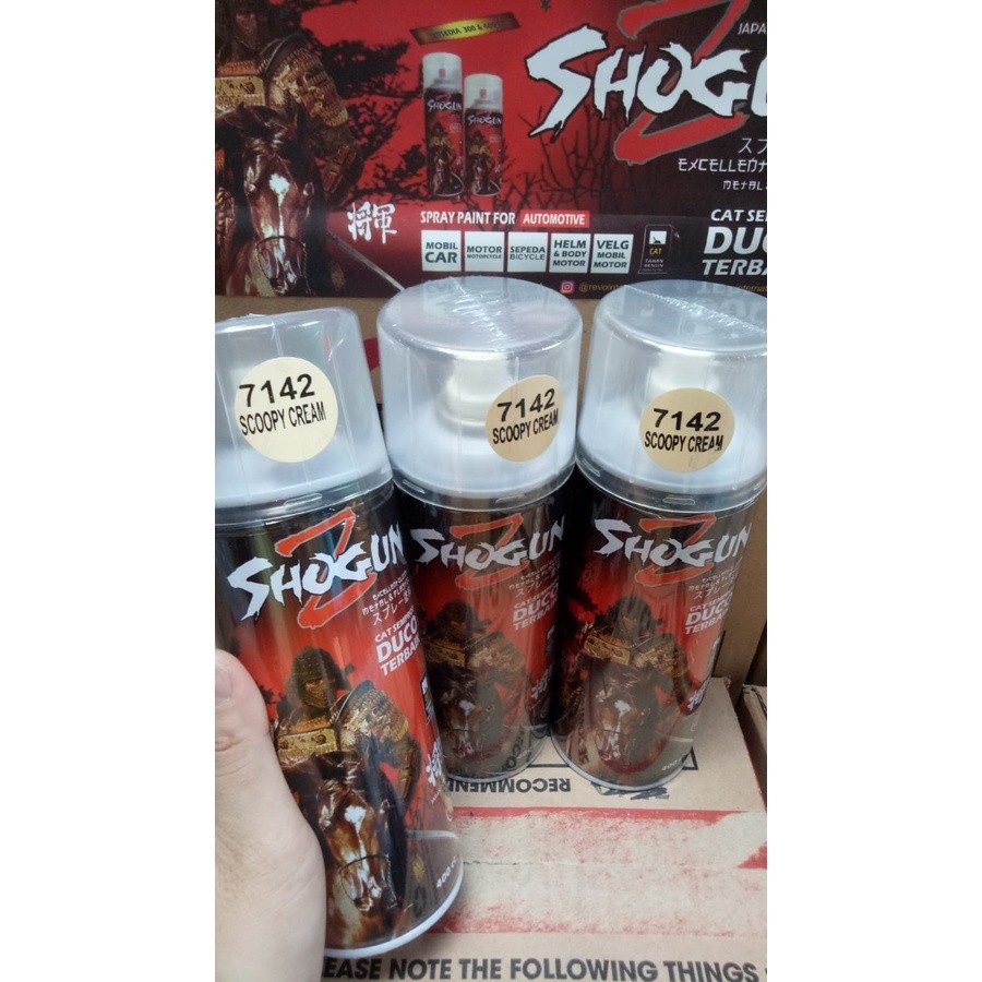 Jual cat spray cat semprot duco shogunz pilok shogun scoopy cream 7142 ...