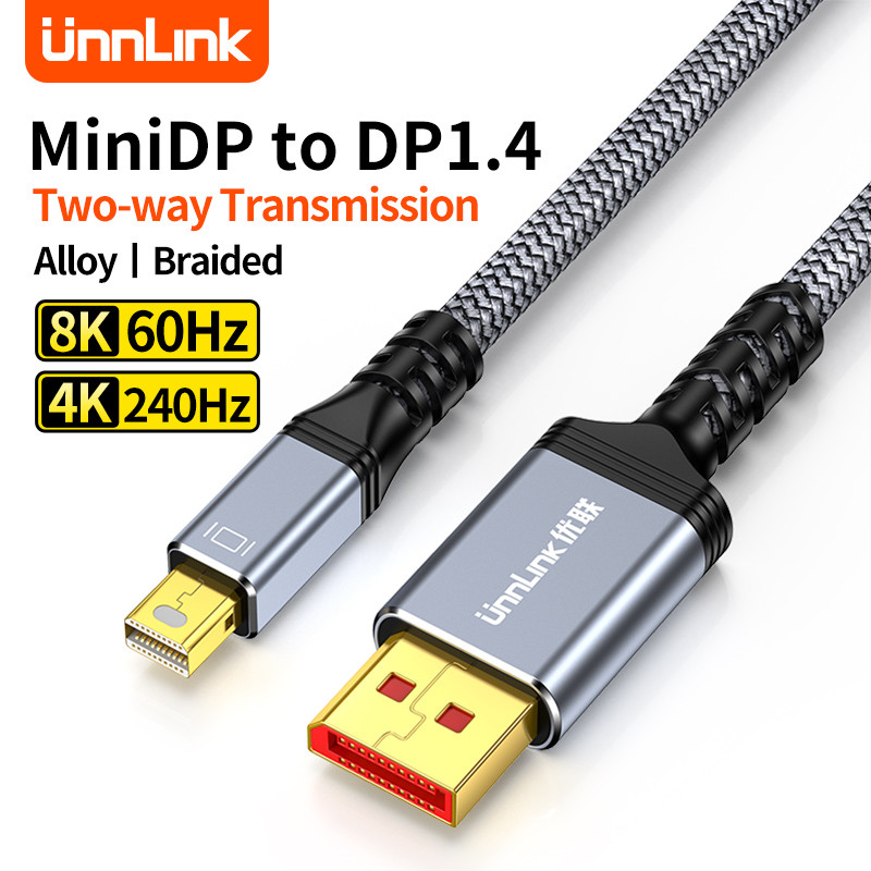 Jual Unnlink Mini splayPort And DP 1.4 Cable Birectional Transmission ...