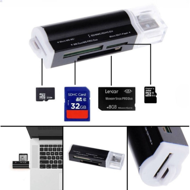Jual Card Reader All In One USB 2.0 OTG Pembaca Kartu Memori MicroSD ...