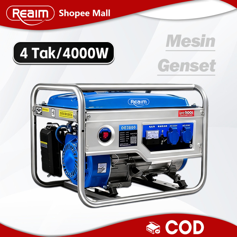 Jual NEW REAIM Mesin Genset Portable 4000W 4Tak 210CC Pembangkit ...