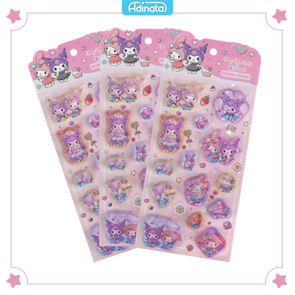 Jual My Melody Kuromi Water Shaker Stickers 2533-6112 - Adinata ...