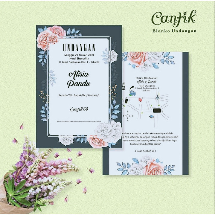 Jual Blangko Undangan Cantik 69 (Blangko Center) | Shopee Indonesia