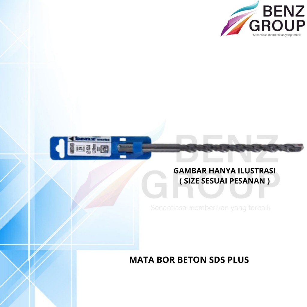 Jual Mata Bor Beton SDS Plus 13mm x 170 Benz / Mata Bor Rotary Hammer ...