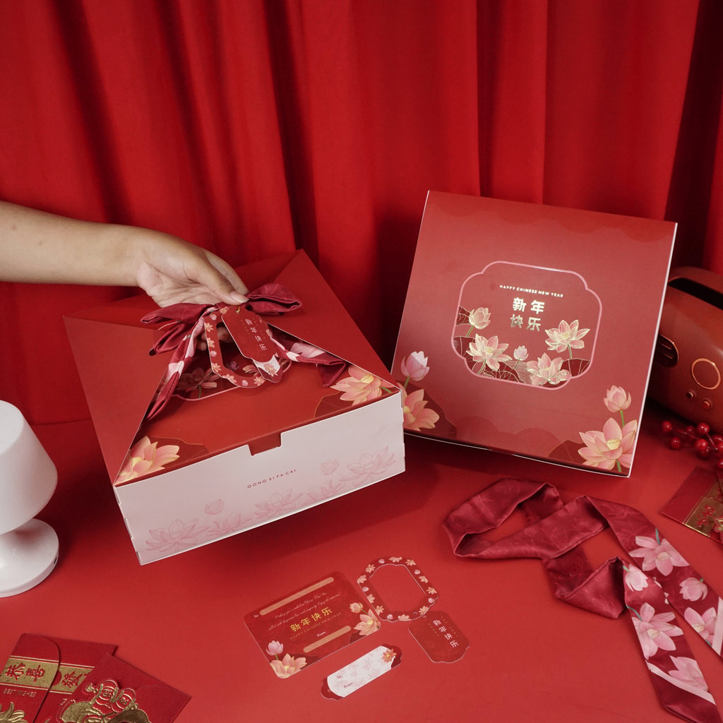 Jual 5 Set Box AnQing 22x22x12cm 25x25x10cm Box Imlek Chinese New Year ...