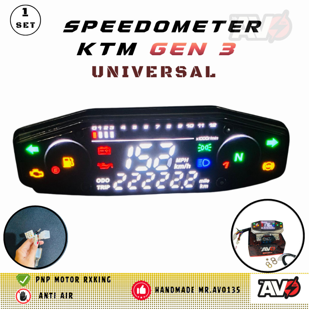 Jual Speedometer Digital Ktm Gen 3 Mini Universal Koso Full Spedo Rx ...
