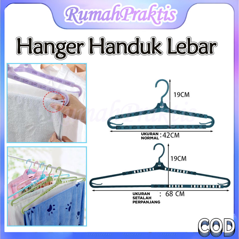 Jual gantungan tarik hanger handuk lebar/hanger pakaian tarik lebar ...