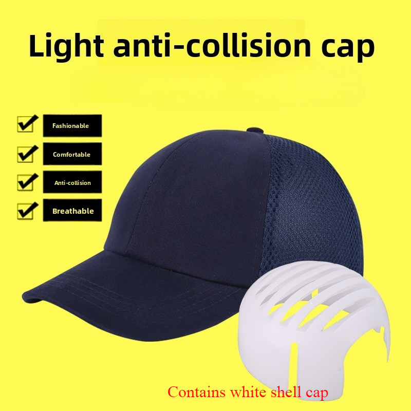 Jual Net Cloth Hi-Viz Anti-collision Hard Hat Work Safety Bump Cap ...